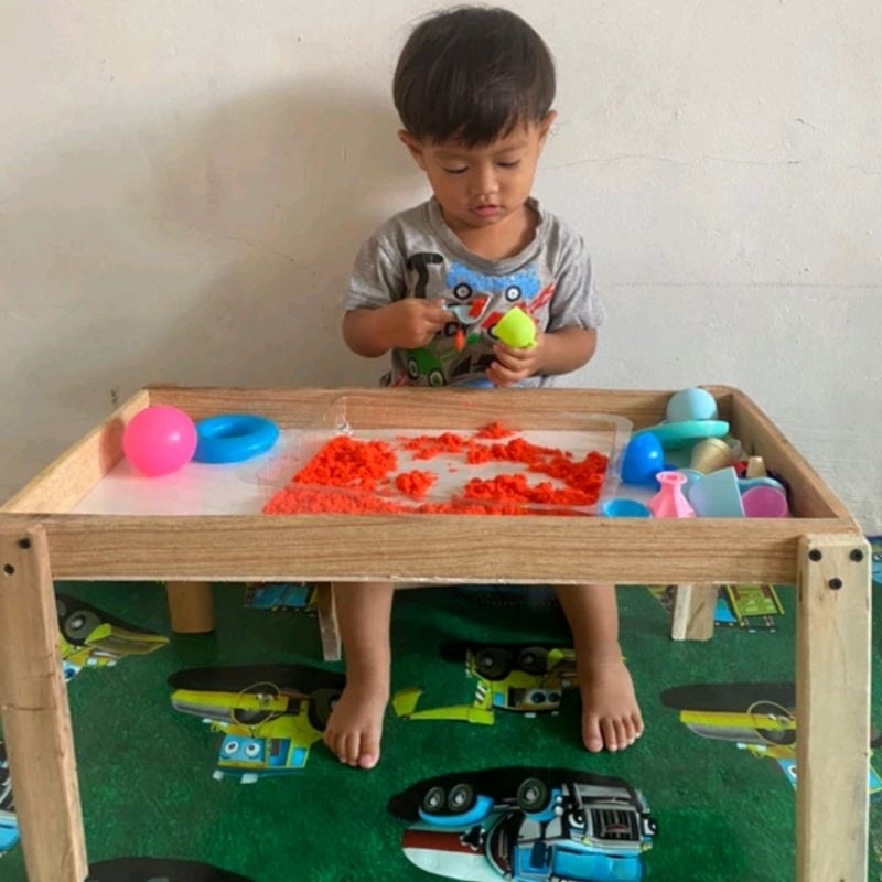 Jual Meja Mainan Montessori Edukasi Pasir Ajaib Untuk Kembangkan ...