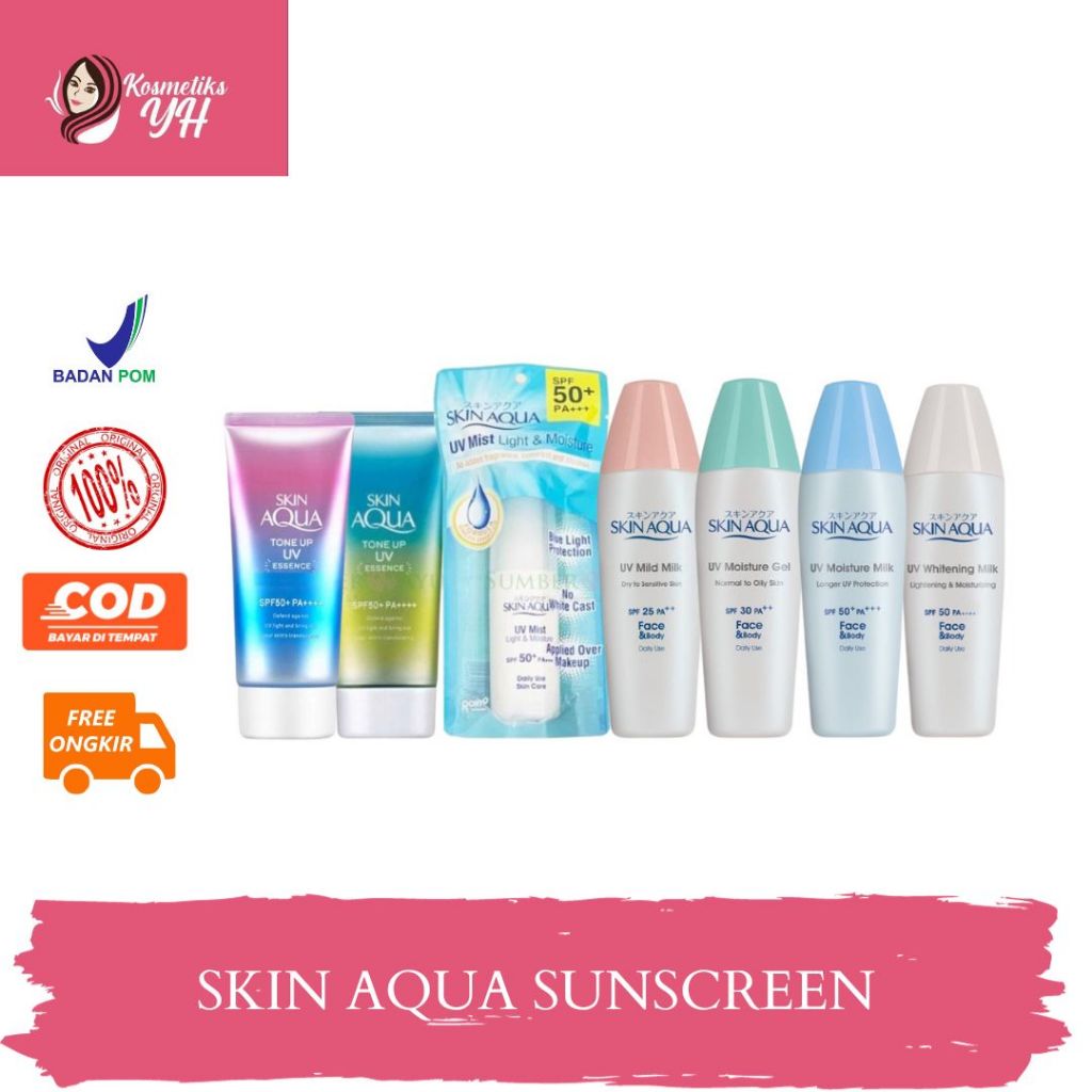 Jual SKIN AQUA SUNSCREEN ATAU SUN SCREEN SKINAQUA DAN SUNSCREEN SKIN ...