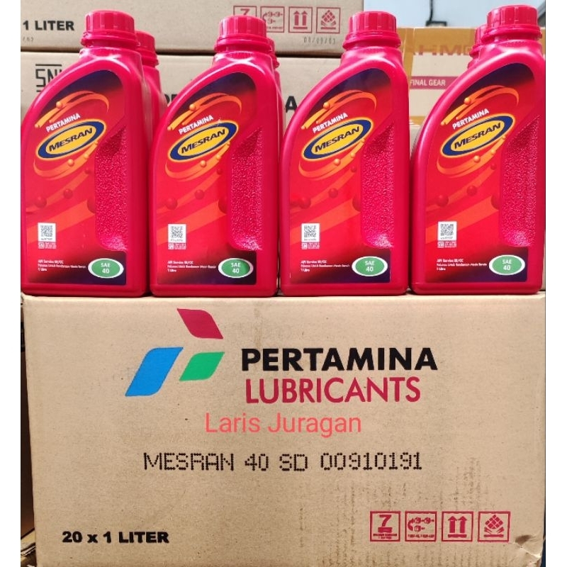 Jual Oli Pertamina MESRAN SAE 40 1L (1dus) | Shopee Indonesia