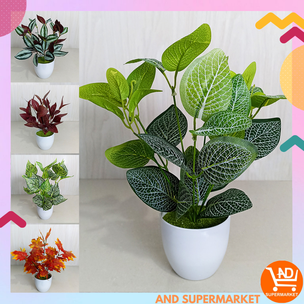 Jual Tanaman Hiasan Palsu Pot Ornamen Artificial Plastik Dekorasi Meja ...