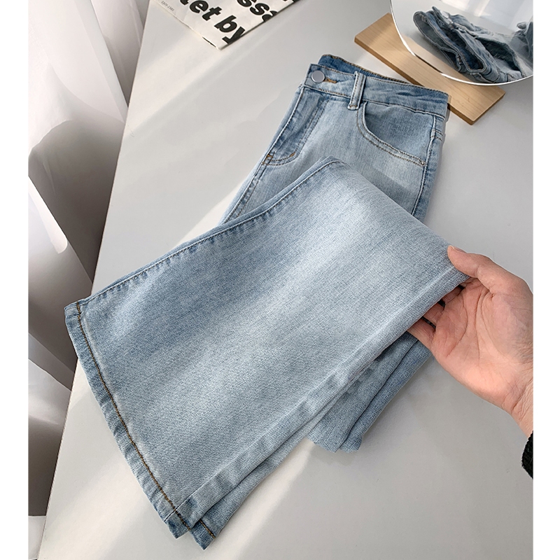 Jual Korea Cutbray Jeans Highwaist Celana Jeans Wanita Kekinian Seksi | Shopee Indonesia