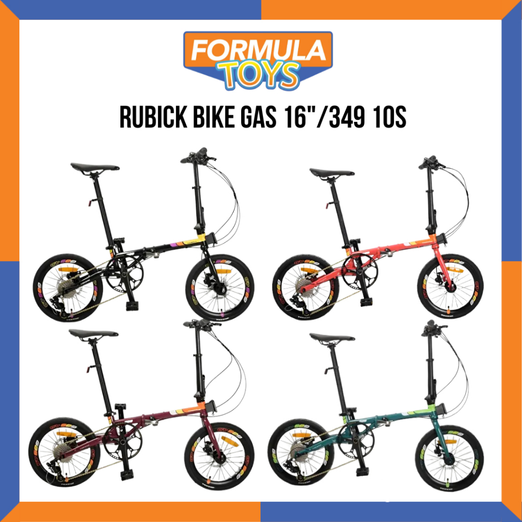 Jual SEPEDA LIPAT RUBICK BIKE GAS 16"/349 10S MIX | Shopee Indonesia