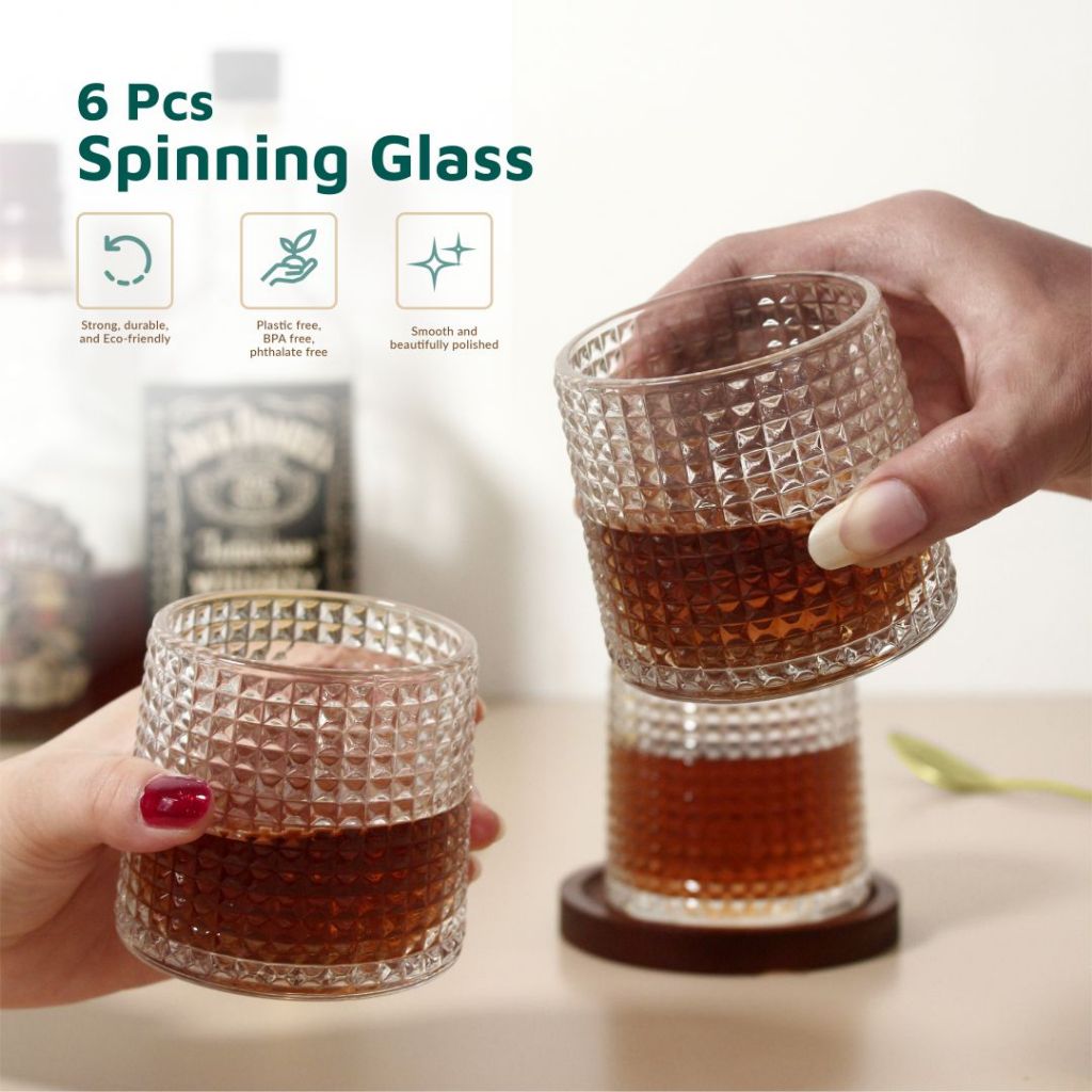Jual CaTalina Gelas Cocktail Spinning Glass Cup 170 ml Set 6 Pcs ...
