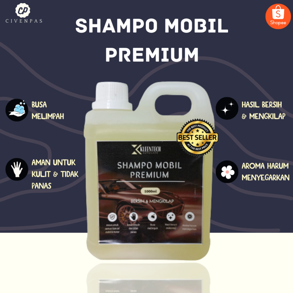 Jual SHAMPOO CUCI MOBIL DAN MOTOR / KLEENTECH CAR SHAMPOO / SABUN MOBIL ...