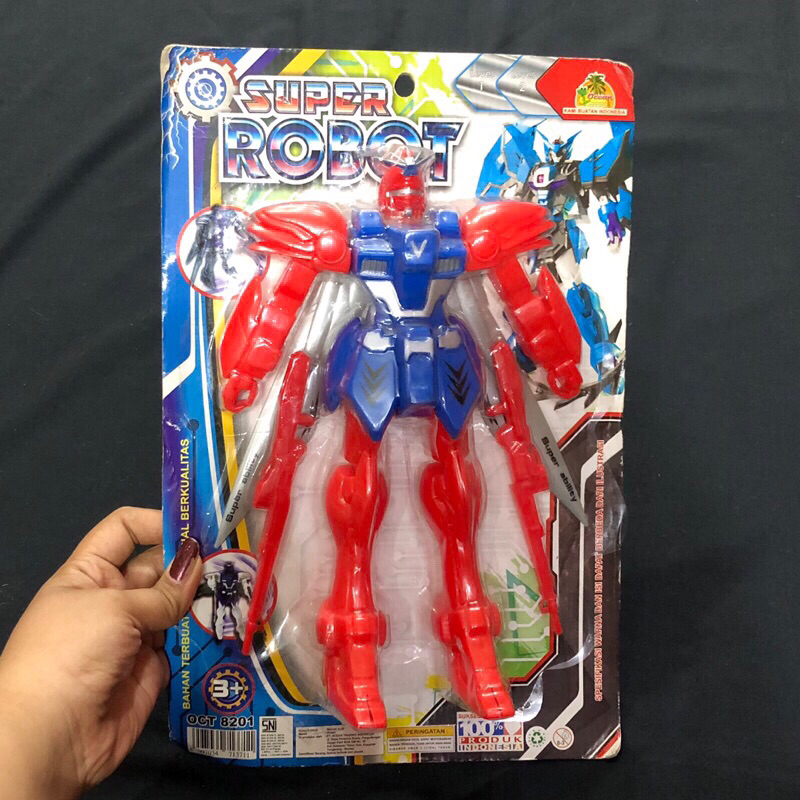 Jual Mainan robot merah super z lucu mainan robot edukasi anak papan ...