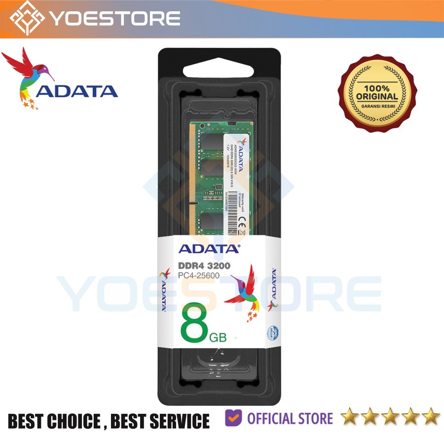 Jual Adata DDR4 8GB 3200Mhz SO-DIMM PC4-25600 DDR4 3200 8GB RAM for Laptop | Shopee Indonesia