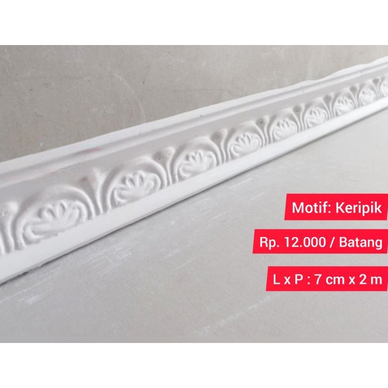 Jual List Gypsum motif keripik 7 cm / List profil gypsum plafon ...