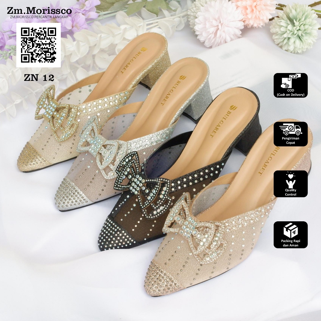 Jual Heels Wedding Glamour Diamond ZN 12 Pesta Shoes | Shopee Indonesia