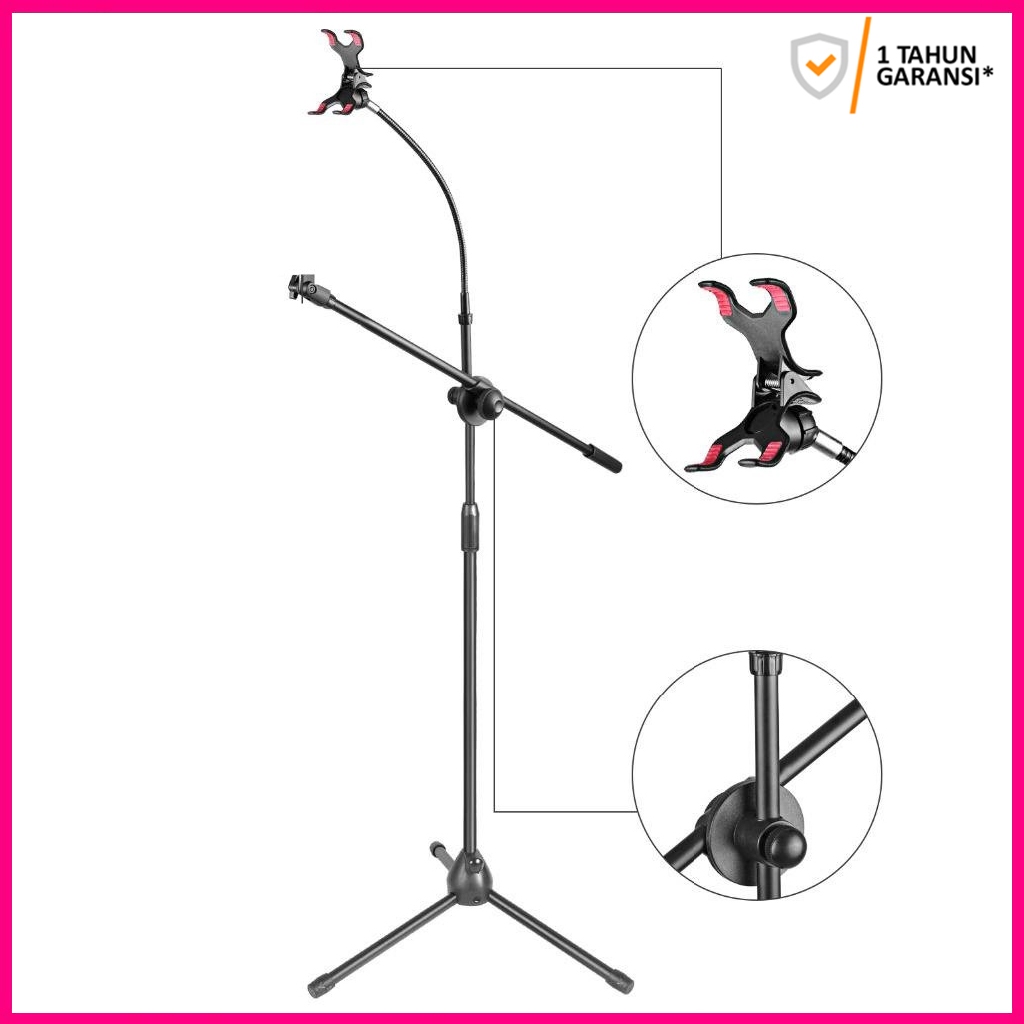Jual Stand Mic Tiang Mic pemegang Mic ada Jepit HP | Shopee Indonesia