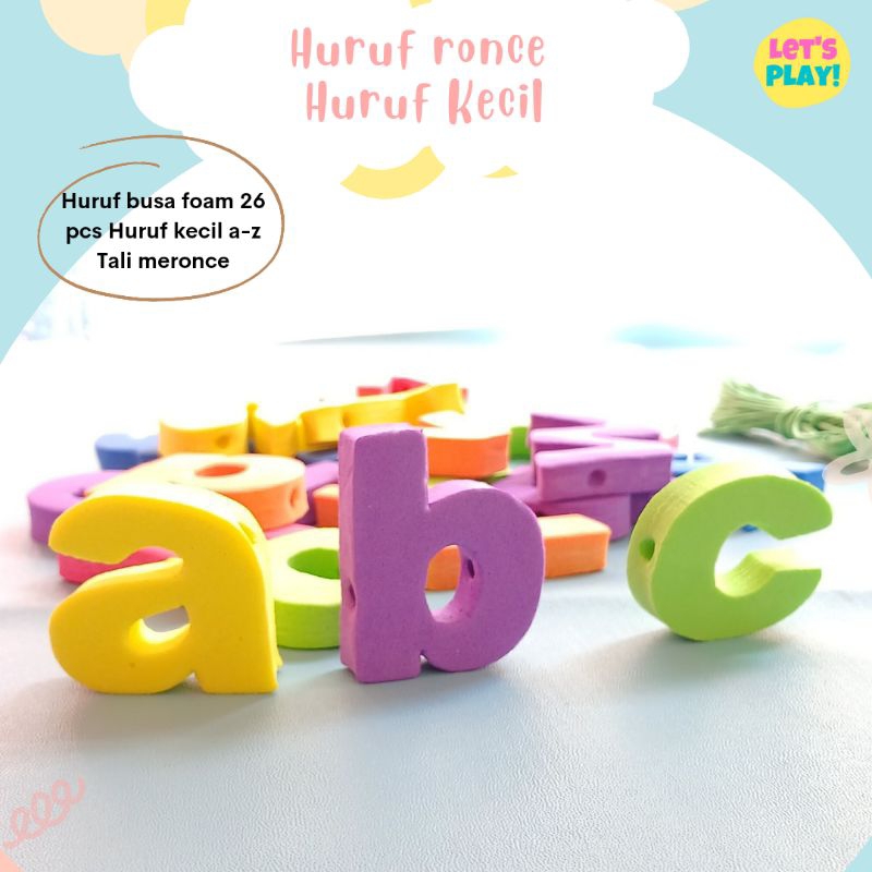 Jual Lets Play Huruf kecil ronce alphabet 1 set (a-z) 26 pcs | Shopee ...