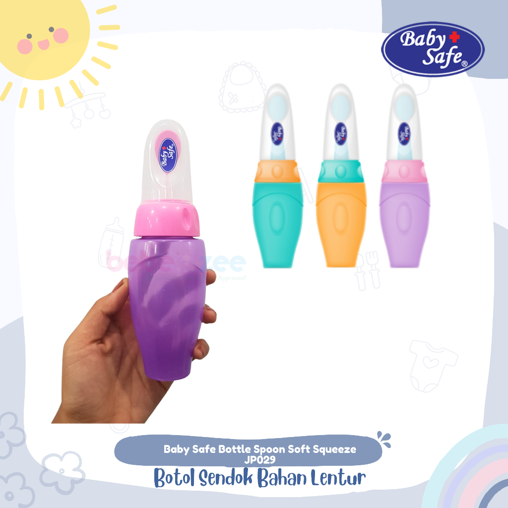 Jual Baby Safe Bottle Spoon Soft Squeeze (JP029)/Fruit Feeder MPASI Botol Sendok Bubur | Shopee ...