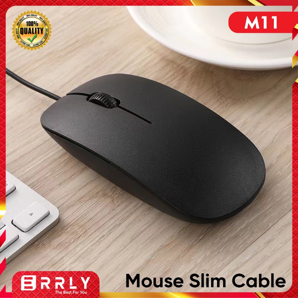 Jual ERRLY M11 Mouse Slim Wired Mouse kabel USB Original Gaming Magic ...