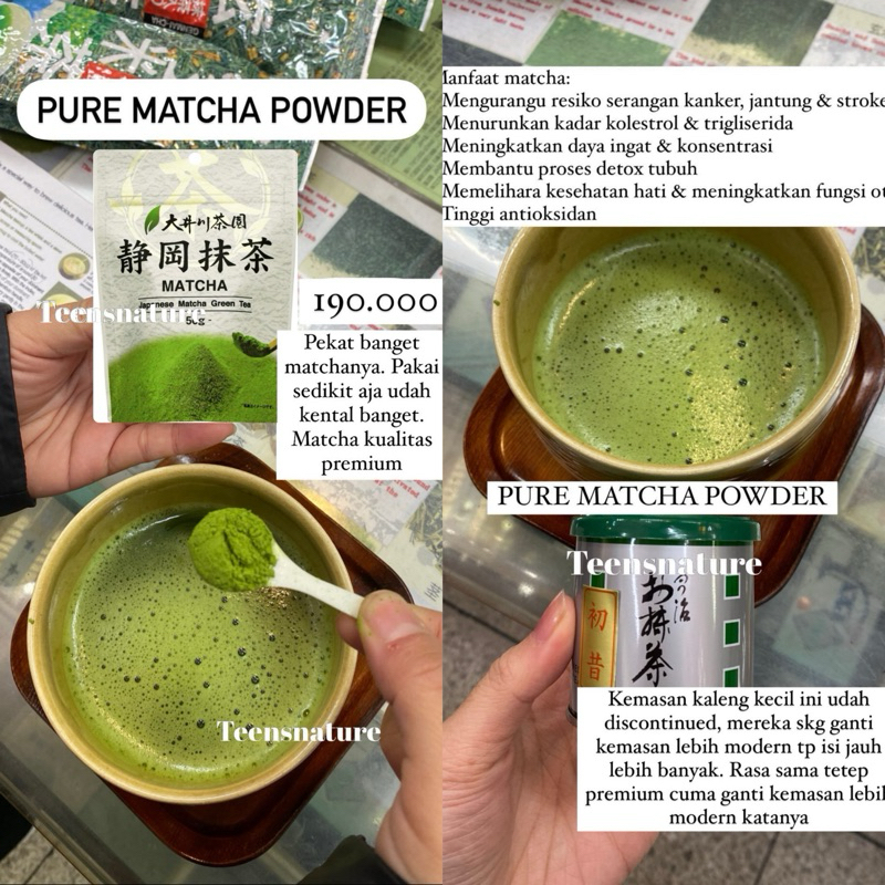 Jual Pure Matcha Powder ( JEPANG ) | Shopee Indonesia