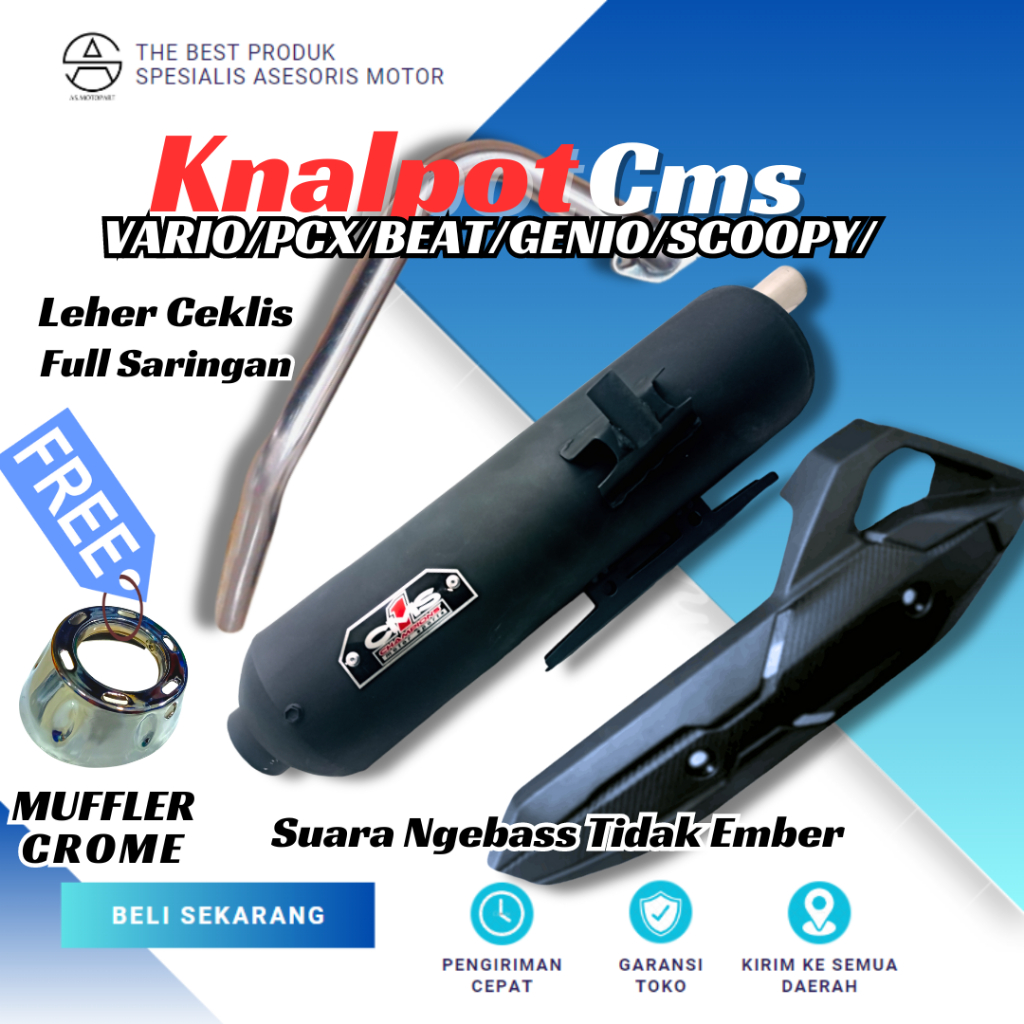 Jual KNALPOT COPY CMS NGEBAS ADEM VARIO 125/150 SCOOPY BEAT NEW DULUXE GENIOKNALPOT CMS VARIO ...