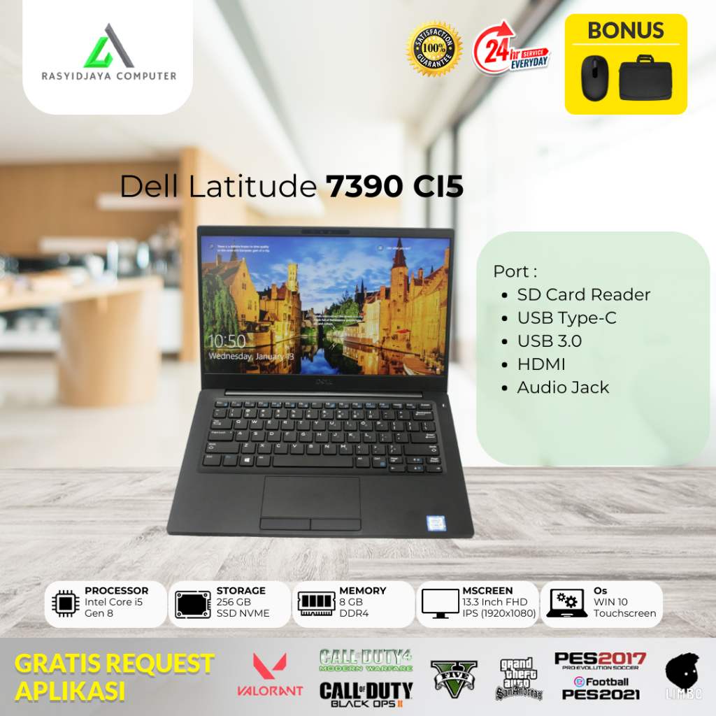 Jual Laptop Dell Latitude E7390 Intel Core I5 GEN 8 Ram 8GB Ssd 256GB Touchscreen | Shopee Indonesia
