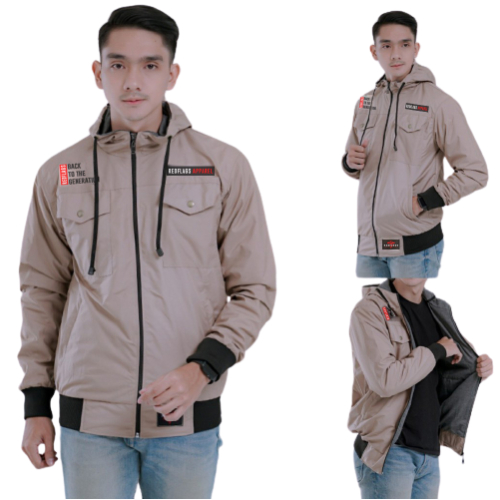 Jual jaket parasit pria distro waterproof outerwear bolak balik outdoor ...