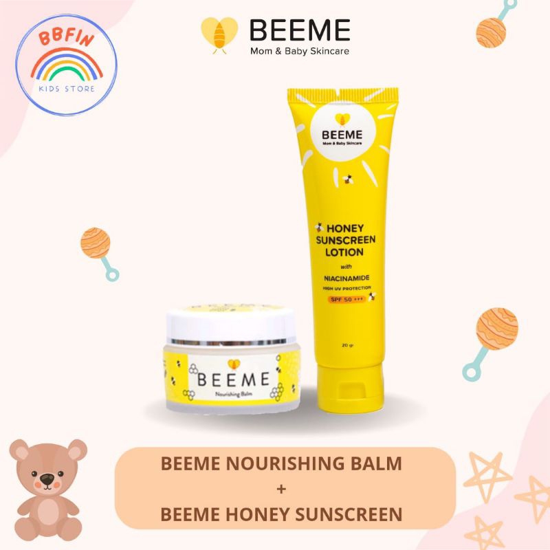 Jual Paket Beeme Nourishing Balm+Beeme Honey Sunscreen spf 50 | Shopee ...