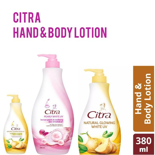Jual CITRA Hand & Body Lotion 380ml | HBL | Body Lotion Natural Glow ...