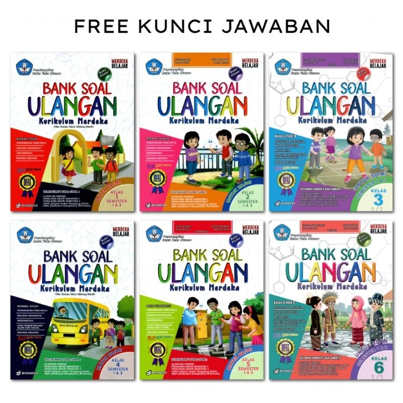 Jual Buku Soal Latihan SD&MI / Buku Pendidikan SD&MI / Bank Soal Ulangan Kurikulum Merdeka untuk ...