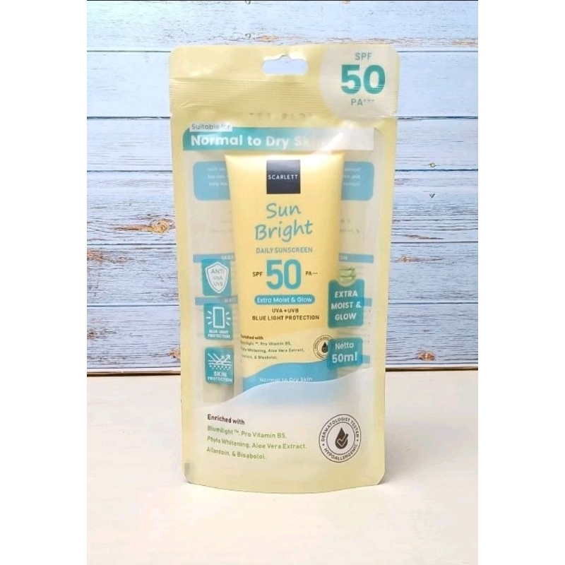 Jual Scarlett Sun Bright Daily Sunscreen SPF 50 PA+++ | Shopee Indonesia