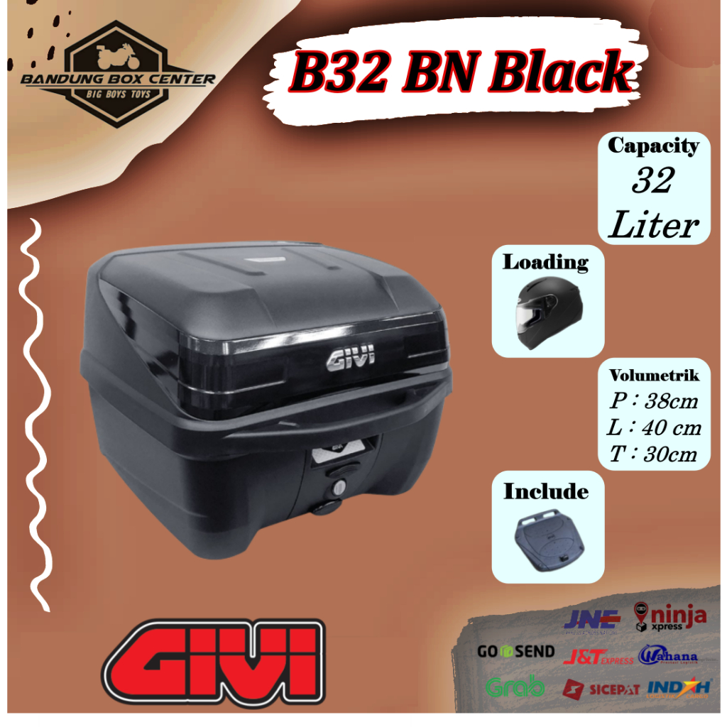 Jual Box Motor Box Touring Givi B32 NB Black Box Givi B 32 Black | Shopee Indonesia