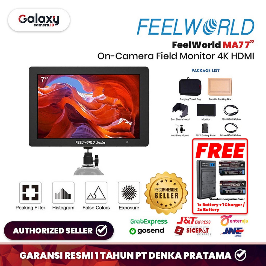 Jual FeelWorld Master MA7 7" On-Camera Field Monitor 4K HD-MI | Shopee ...