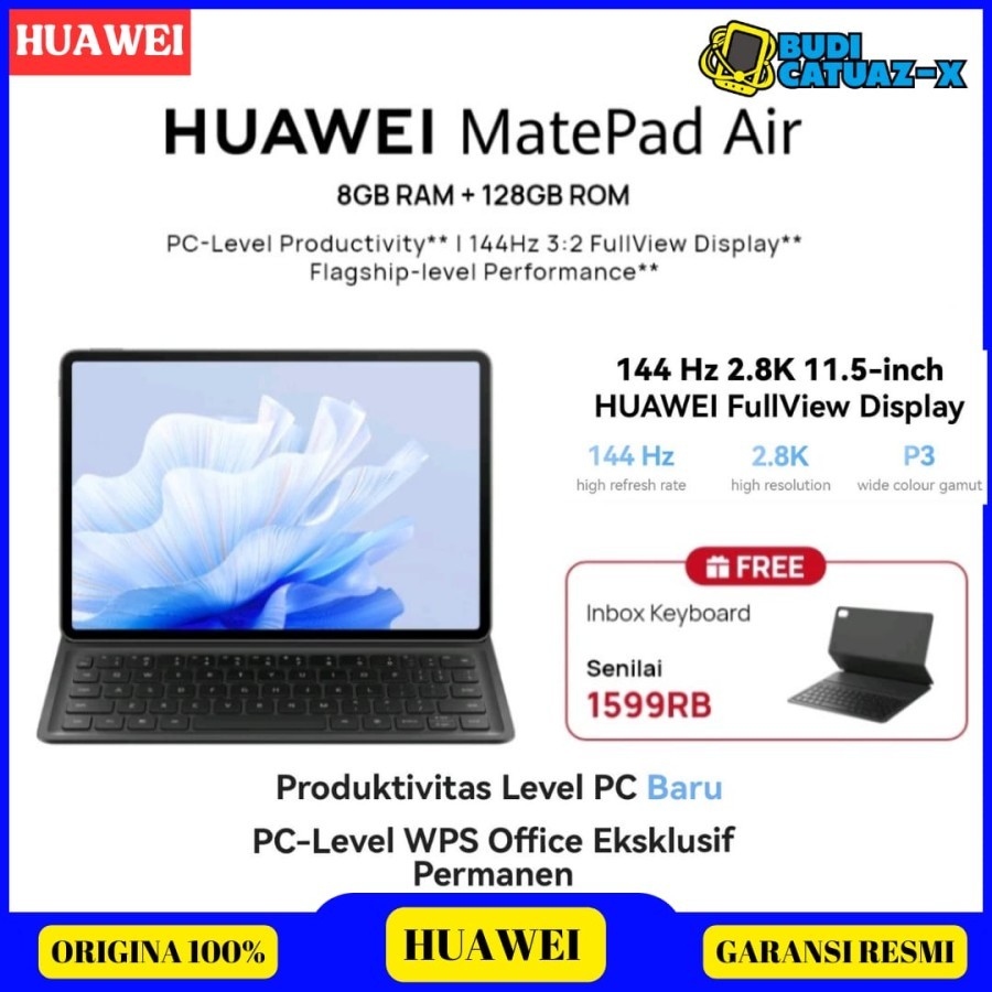 Jual HUAWEI MATEPAD AIR TABLET RAM 8GB - 128GB GARANSI RESMI BY HUAWEI ...