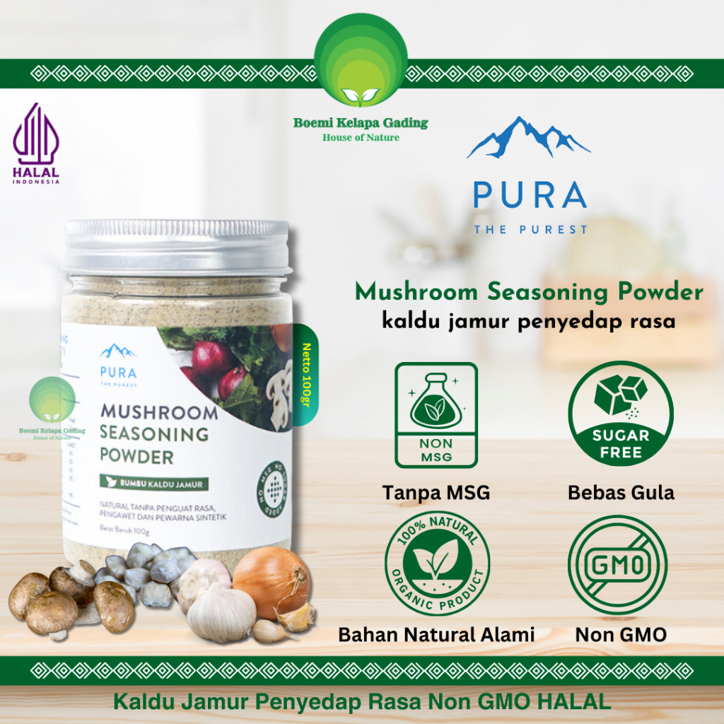 Jual Mushroom Seasoning Powder Kaldu Jamur Asli Bumbu Penyedap Masakan ...
