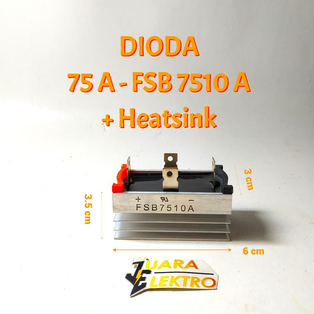 Jual DIODA 75A FSB 7510 A + Heatsink | Dioda 7510A (75 A - 1000 V ...