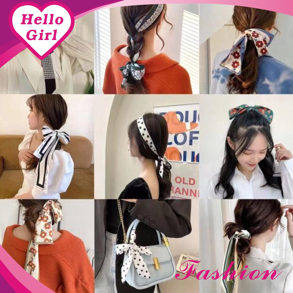 Jual (Hello Girl)F178 Syal Lebar/Scarf/Ikat Rambut Wanita/Syal ...