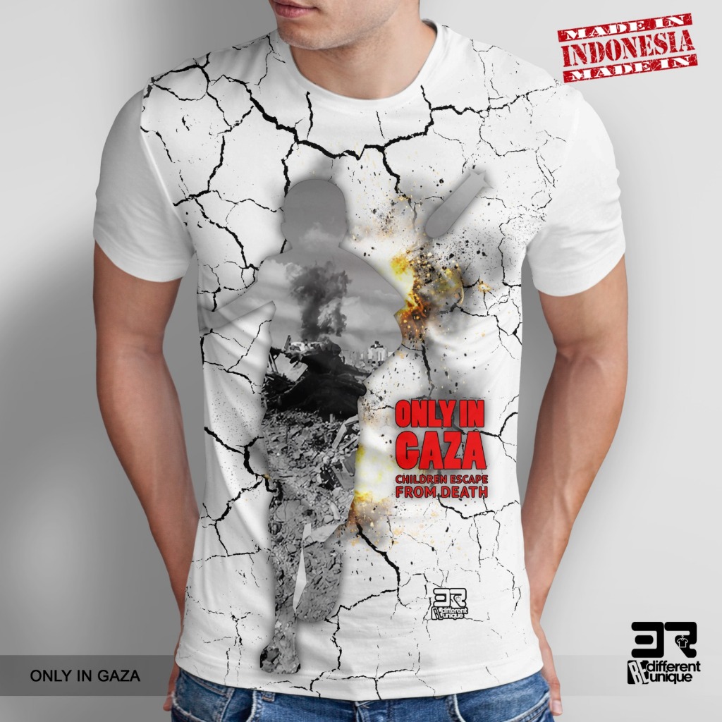 Jual [ COD / BAYAR DI TEMPAT ] KAOS DISTRO PRINTING GAMBAR ONLY IN GAZA ...