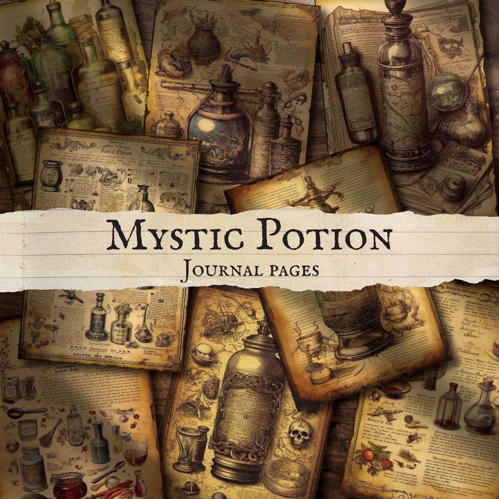 Jual MYSTIC POTION - JOURNAL PAPER - WALL DECOR - DECOR PAPER VINTAGE ...