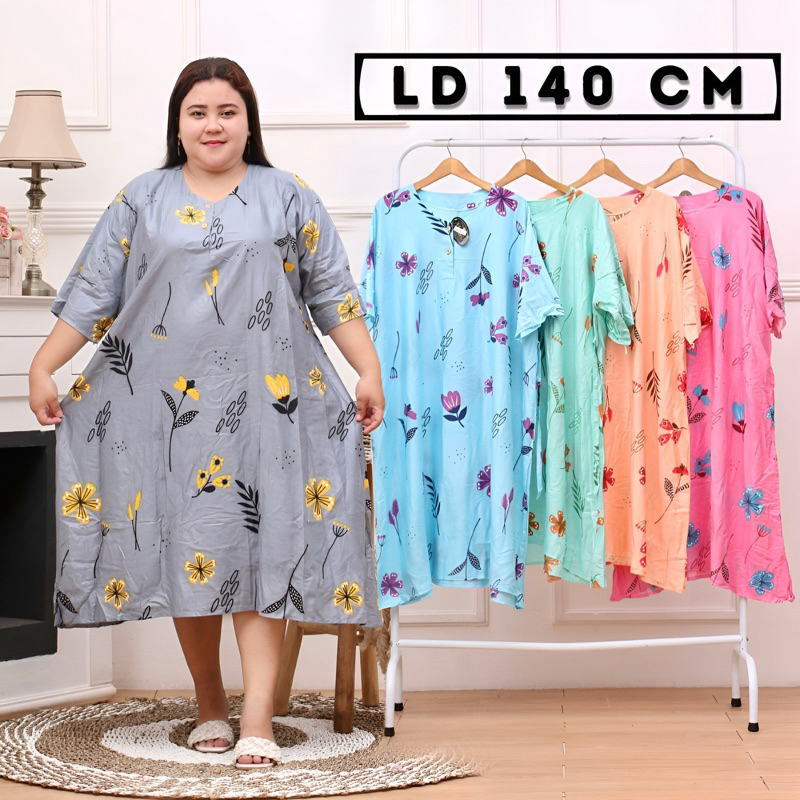 Jual Daster Jumbo Wanita Dress Korea Baby Doll & Dress LD 140 Piyama ...