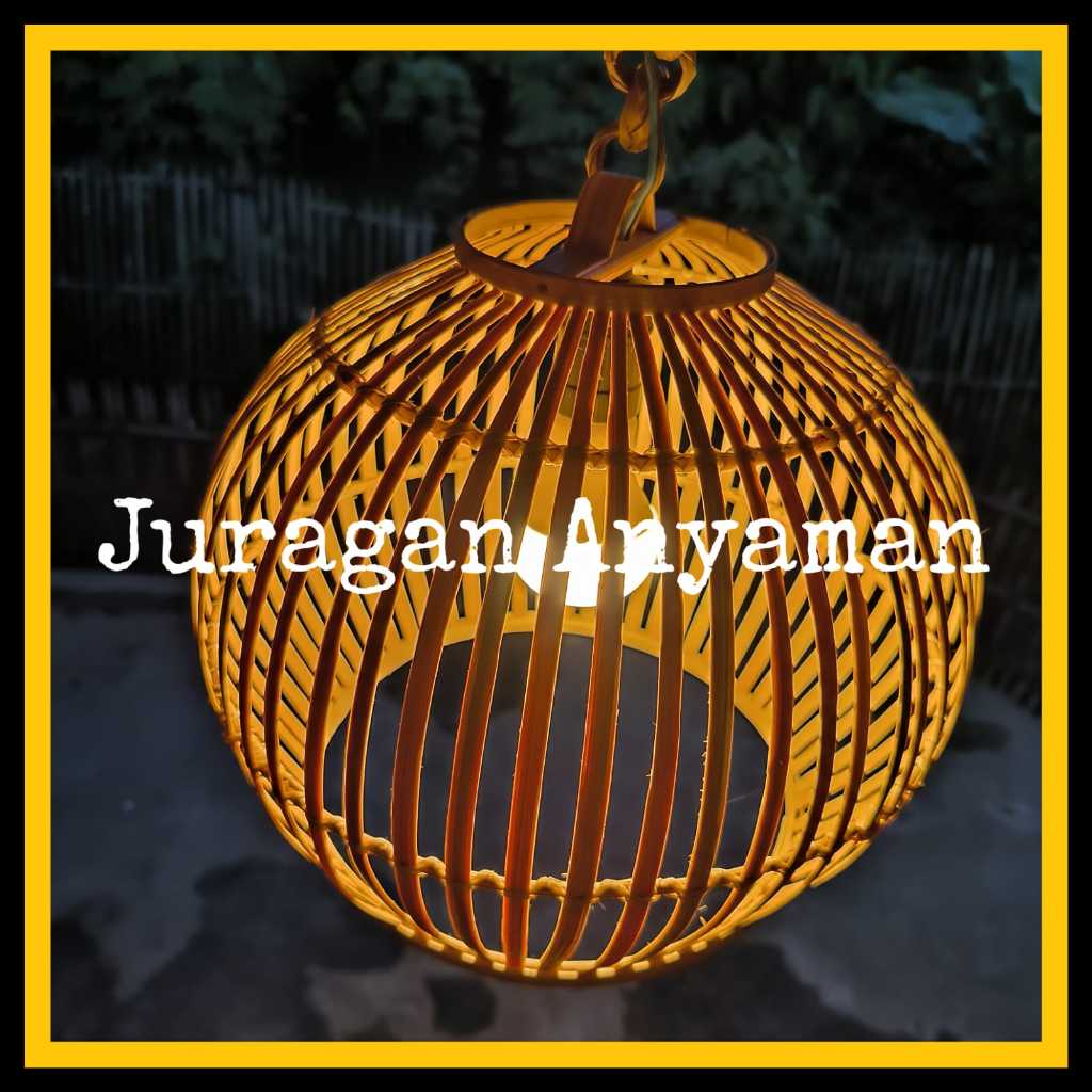 Jual Kap Lampu Gantung Estetik Model F Anyaman Bambu Dekorasi Ruangan ...