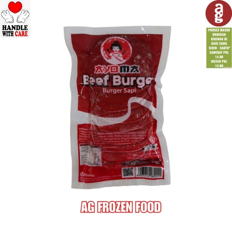 Jual Ayoma Beef Burger Isi 10pcs 250 Gram | Shopee Indonesia