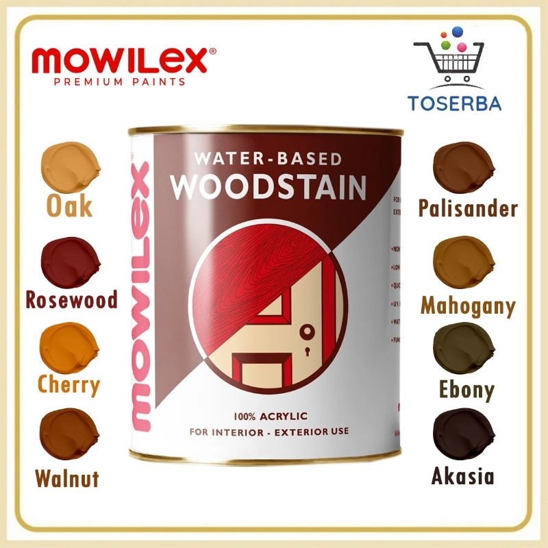 Jual Cat kayu Woodstain plitur MOWILEX water based | Shopee Indonesia