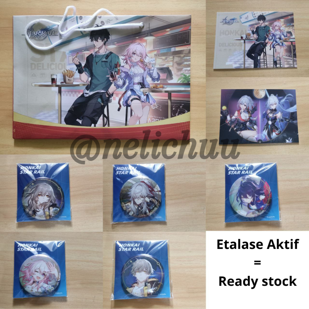 Jual Honkai Star Rail HSR Merchandise Convivium Tote Bag Postcard Badge ...