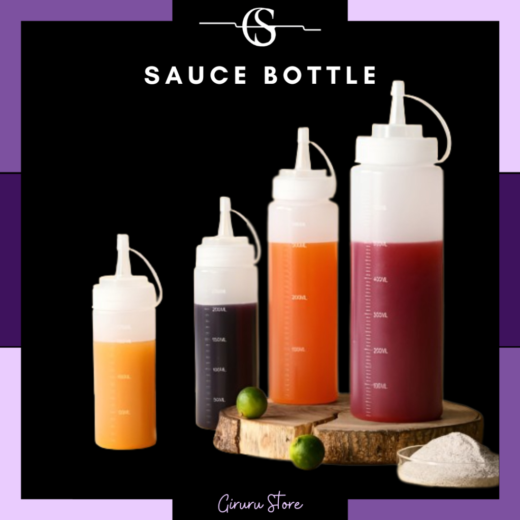 Jual Botol Saus Plastik Kecap Dengan Angka Garis Putih Refillable ...