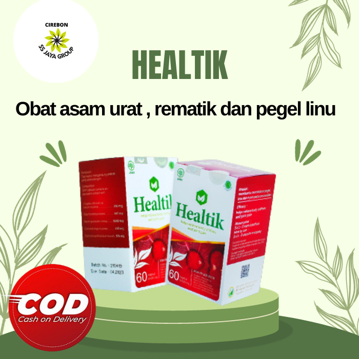 Jual Healtik | Obat Asam urat dan rematik/Pegel linu isi 60 kapsul ...