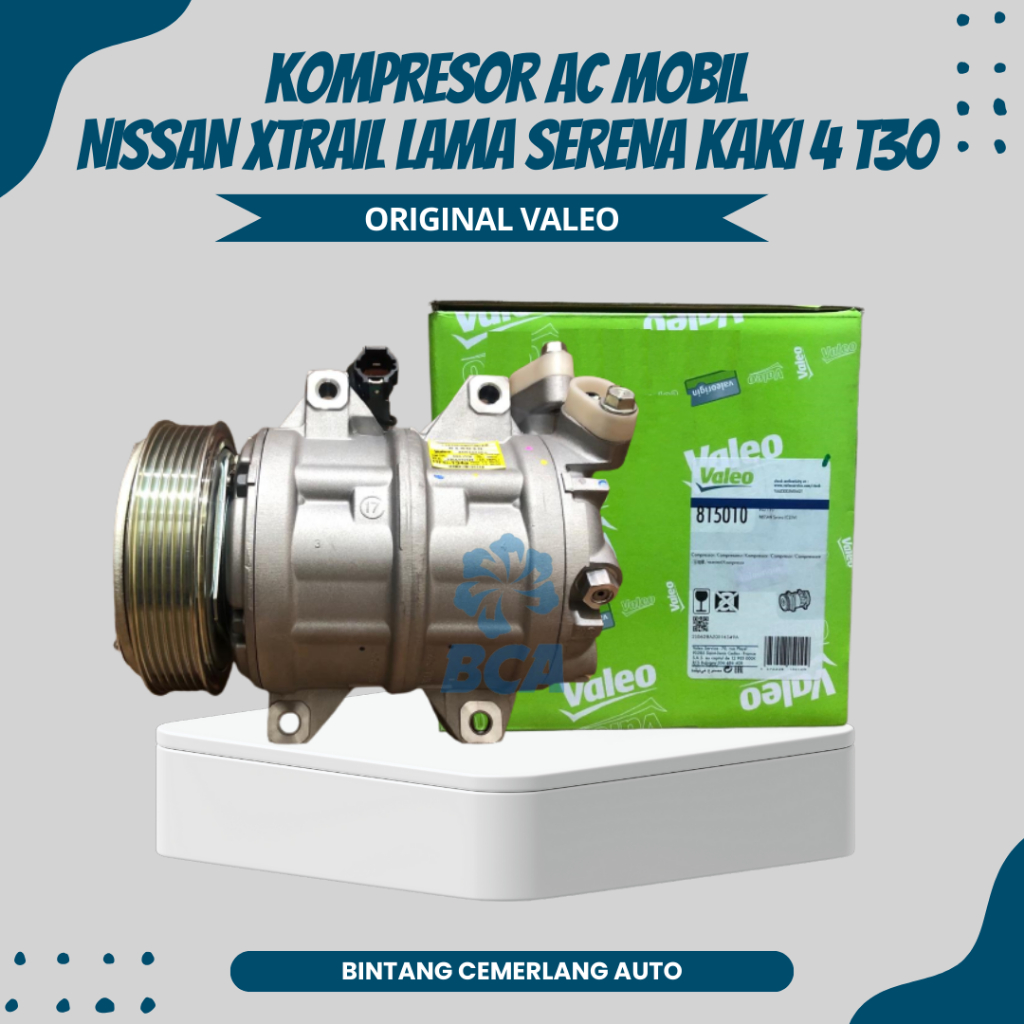 Jual COMPRESSOR KOMPRESOR AC Mobil Nissan Xtrail Lama Serena Kaki 4 T30 ORIGINAL VALEO | Shopee ...