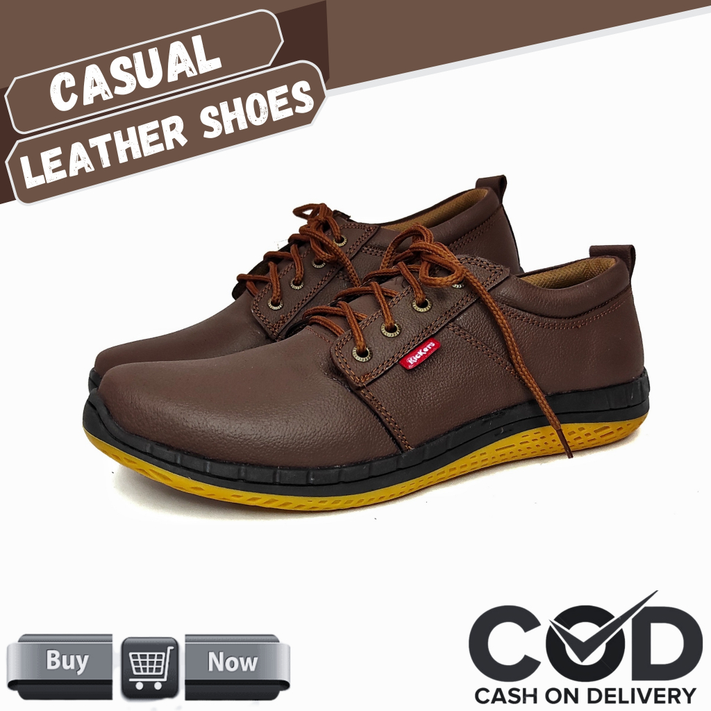 Jual Sepatu casual kulit pria kickers | Shopee Indonesia