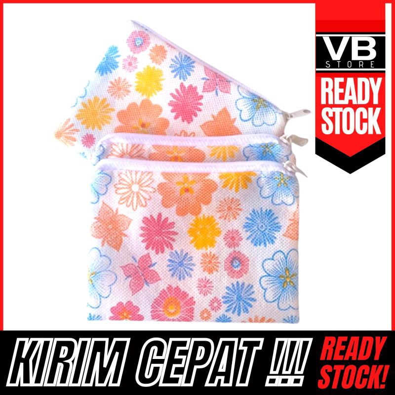 Jual SOUVENIR POUCH MOTIF BUNGA BAHAN SPUNBOND CANTIK LUCU SIMPEL WADAH ...