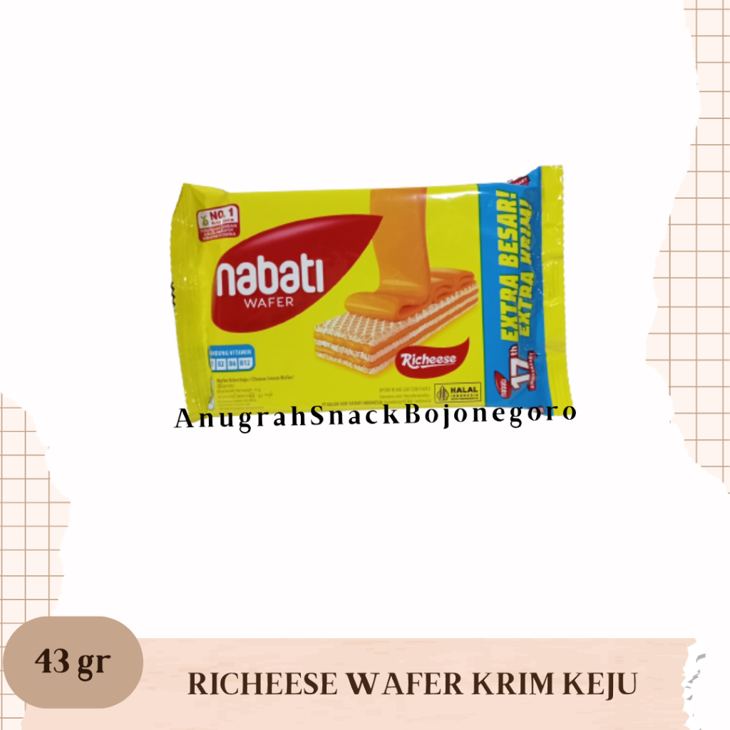 Jual Richeese Wafer Krim Keju 43gr | Richoco Wafer Krim Coklat 43gr | Shopee Indonesia