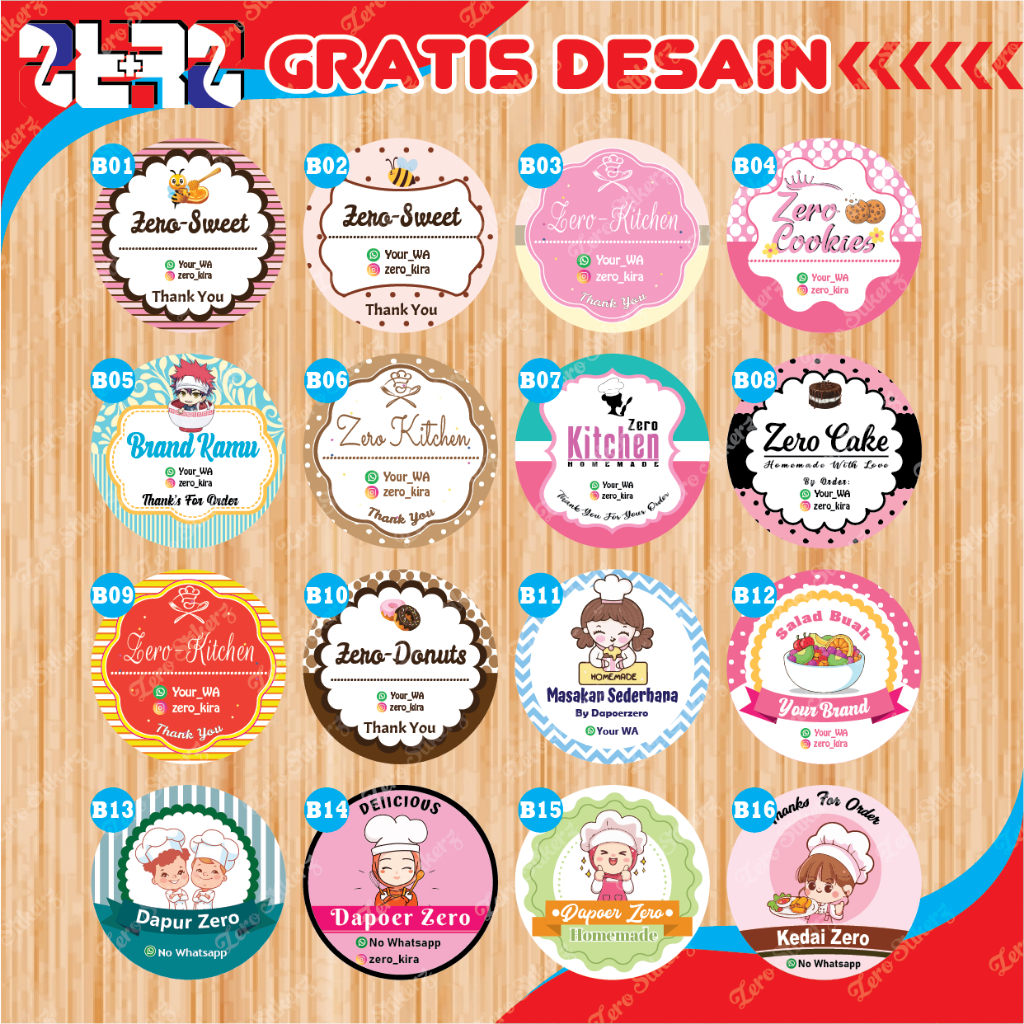 Jual Stiker Makanan / Stiker Label Makanan / Stiker Kemasan Produk ...