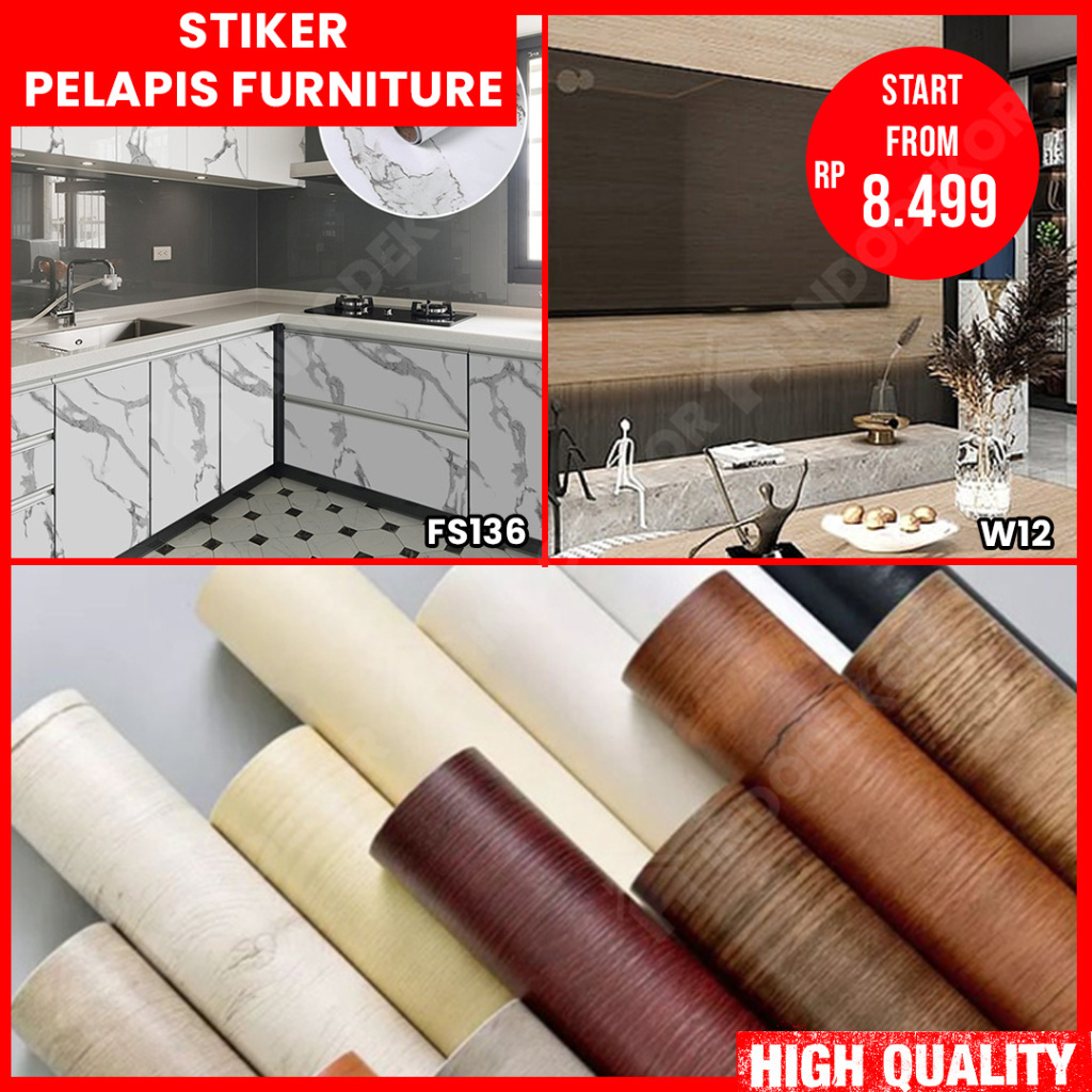 Jual STIKER / STICKER PVC INTERIOR FILM PELAPIS FURNITURE MOTIF KAYU ...