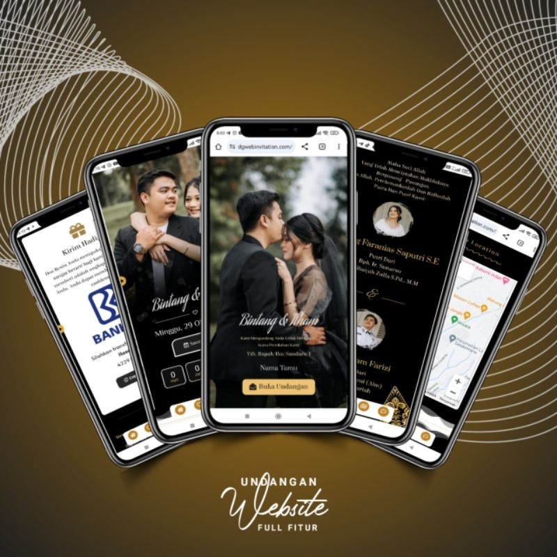 Jual Undangan Digital Website Pernikahan Full Fitur | Bonus Kartu ...