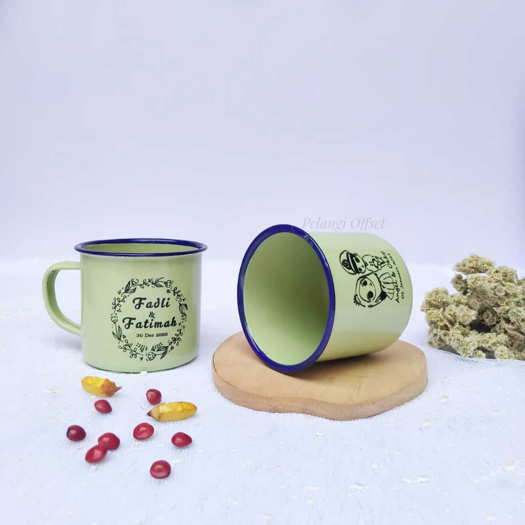 Jual SOUVENIR CANGKIR ENAMEL CUSTOM DESAIN | SOUVENIR NIKAH GELAS JADUL ...