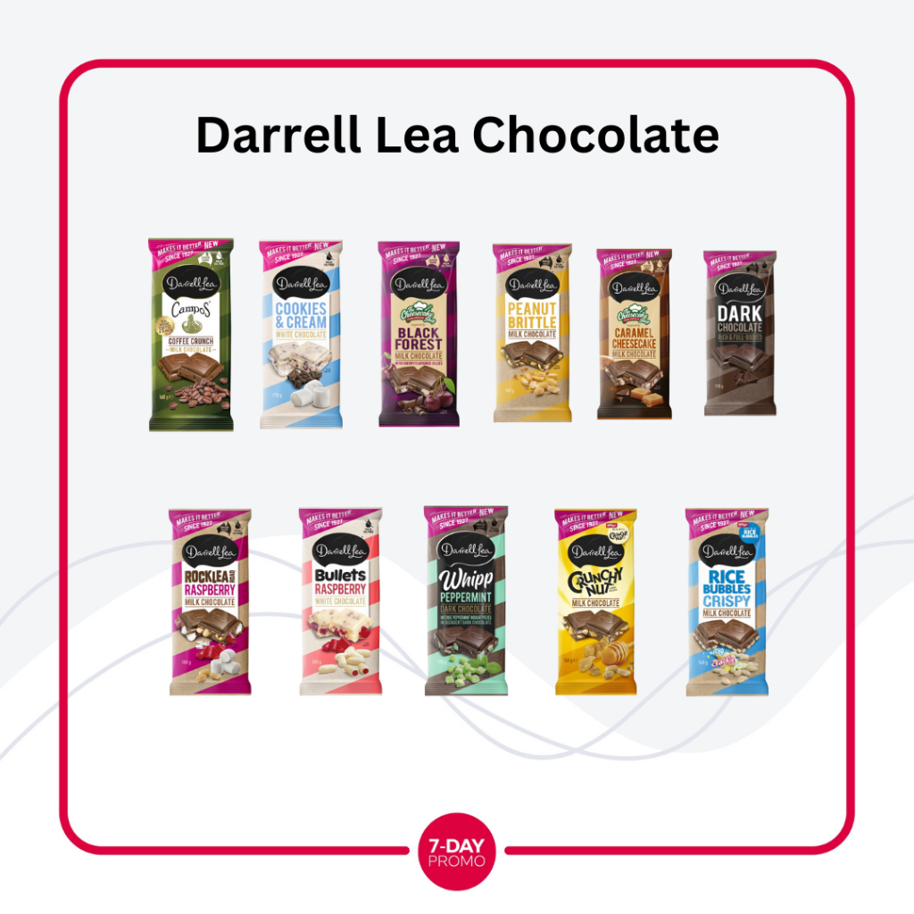 Jual Darrell Lea Chocolate Campos Cofee Blackforrest Raspberry Cookies ...