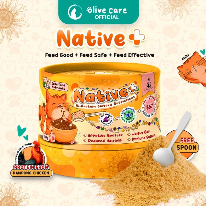 Jual Olive Care Native Gold dan Native Plus 110gr Tinggi Protein ...