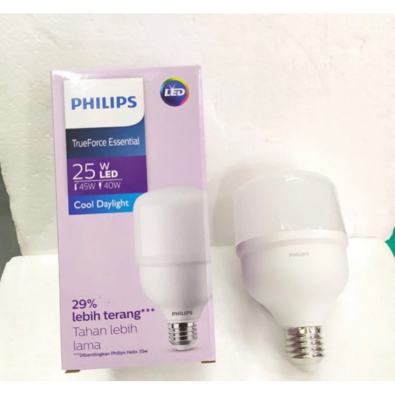 Jual Lampu Bohlam LED Bulb 25 Watt Philips Tru Force Essential Cahaya ...